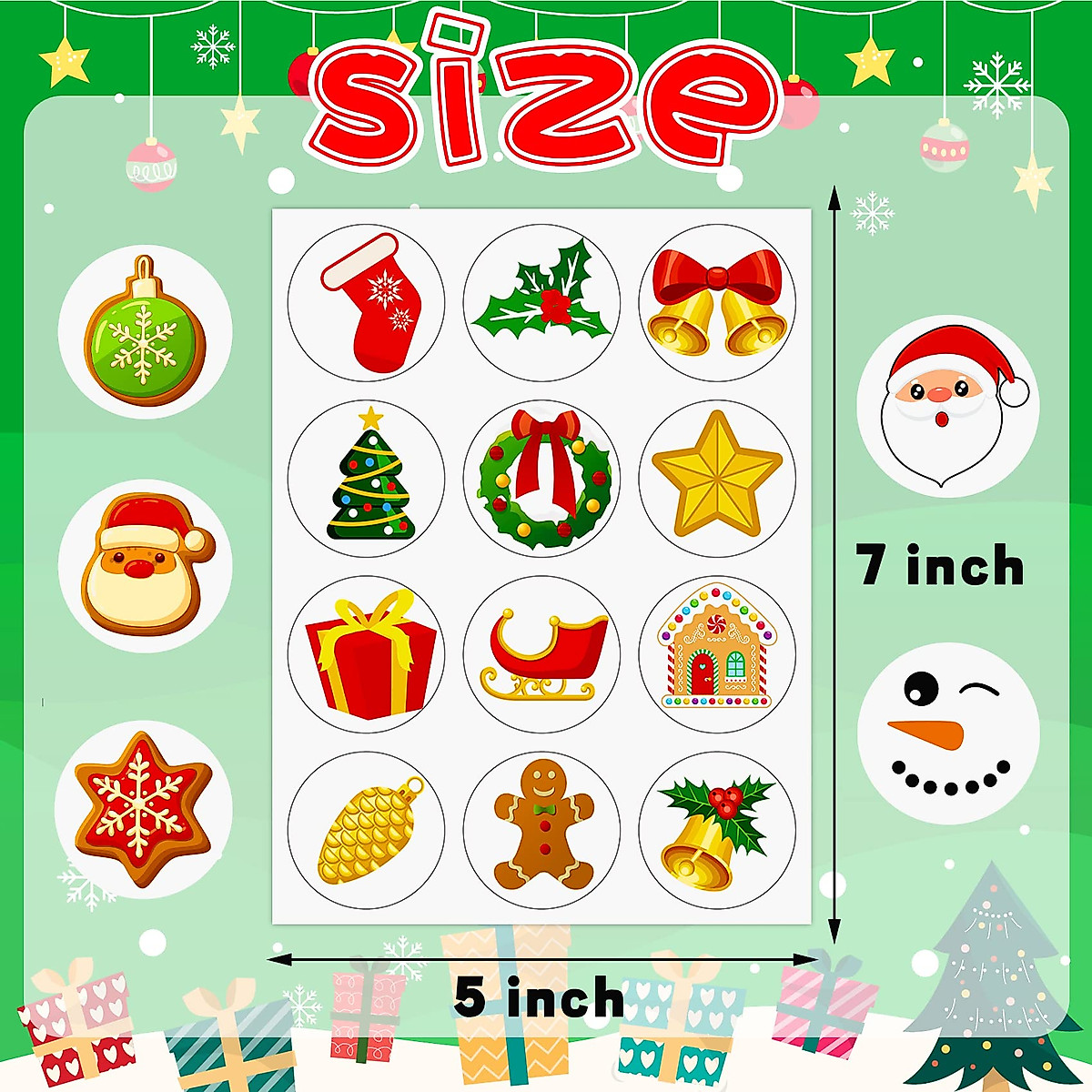 Funnlot Christmas Stickers For Kids Christmas Ornament Stickers 384pcs Stickers Christmas Christmas Stickers Roll Assortment Holiday Sticker Santa Snowman Reindeer Stickers