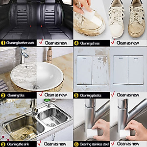 100 Pcs Magic Sponge Eraser Shoxil, Melamine Foam Extra Large Cleaning Pads for Household Cleaning Kitchen Dish Car Shoes Sponges