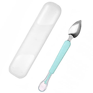 Toddmomy 2 Sets Grapefruit first feeding spoon grapefruit spoons serrated training spoon Spoons Feeding Spoon