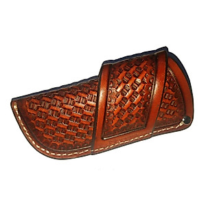 Custom Nocona Weave Texas Seal Side Draw Knife Sheath right side