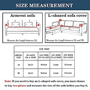 TVPFM Stretch Sofa Slipcover, Jacquard Sofa Cover Elastic Bottom Soft Furniture Protector for L-Shaped Sofa Cover for Pets Living Room-Blue-4 Seater