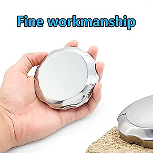 LDEXIN Metal Gas Fuel Cap Cover Chrome Tank Cap for 2kw - 8kw Petrol Generator, 92mm O.D.