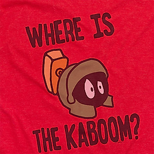 Popfunk Official Looney Tunes Marvin The Martian Kaboom Adult Unisex Classic Ring-Spun T-Shirt (Large)