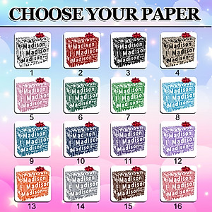 InterestPrint Custom Name Wrapping Paper for Women Men, Personalized Monogram Gift Wrap Paper 58x23 Customized Christmas Birthday Wrapping Paper Roll for Grandma Grandpa