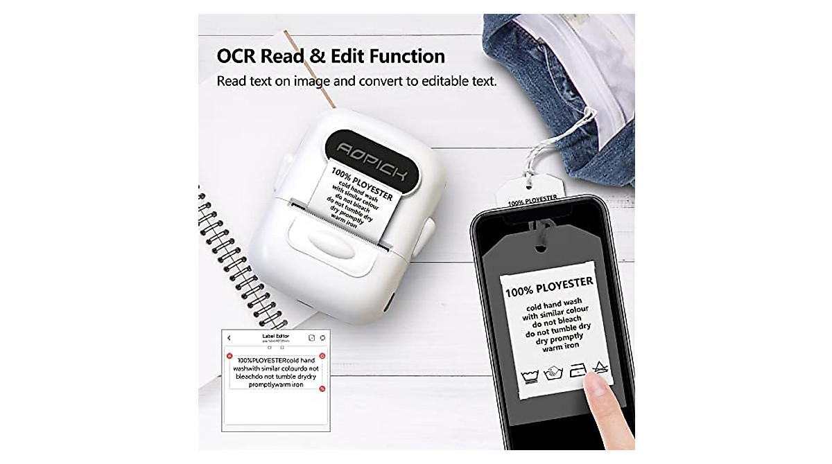 AOPICK P50 Portable Thermal Label Maker - Wireless, Compact & Efficient