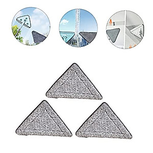 ULTECHNOVO 12 Pcs Triangle Mop Head Microfiber Mop Head Car Wash Mop Floor Cleaner Mop Foaming Wall Cleaner Commercial Mop Extension Pole Wall Cleaner for Painted Walls Foaming Mop Head Round