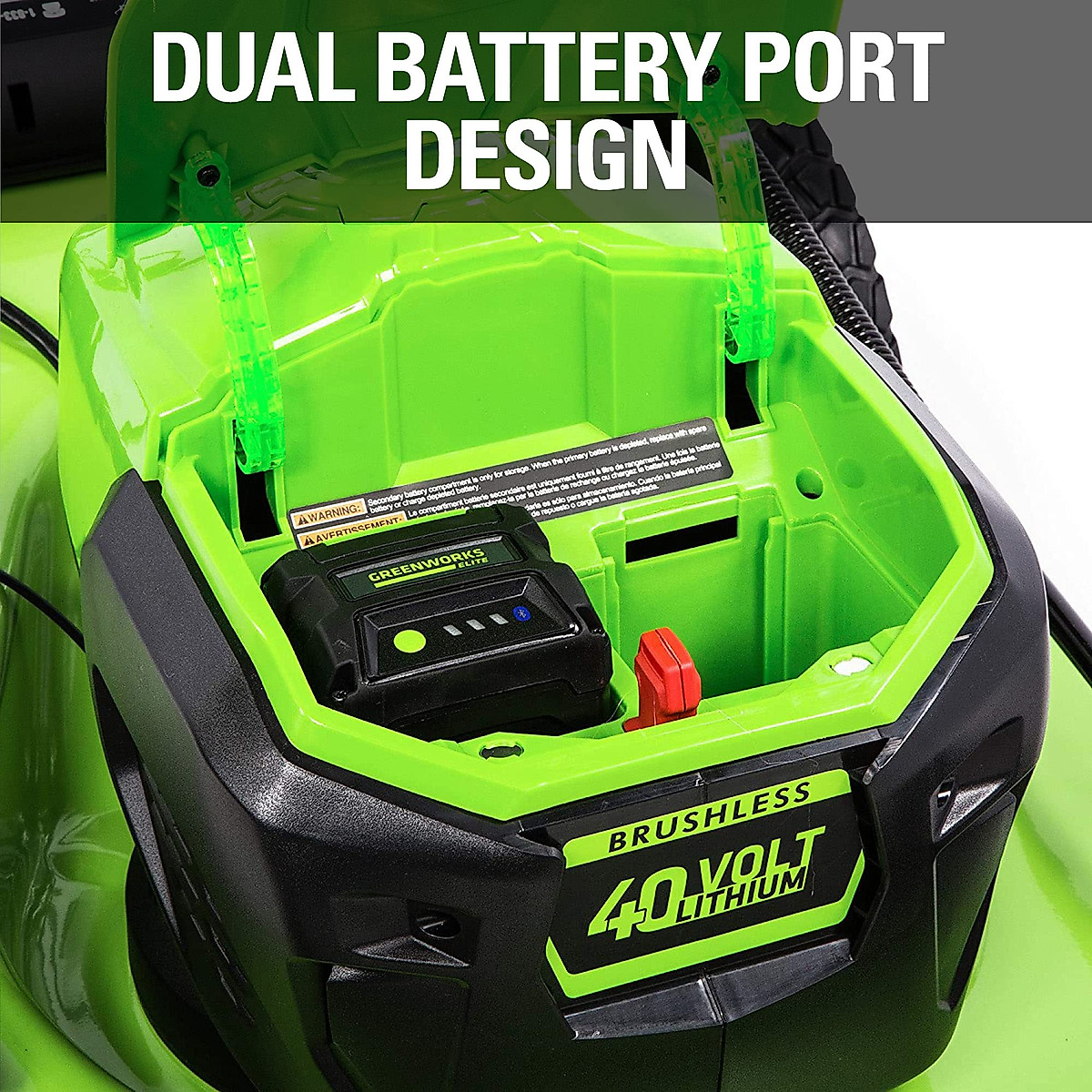 Greenworks 40V 21-Inch Brushless Self-Propelled Mower 6AH Battery and Charger Included, M-210-SP