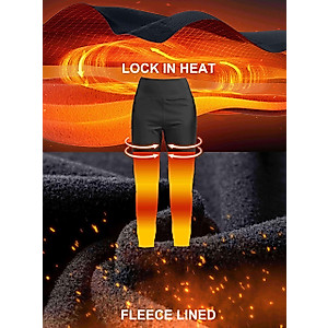 SANTINY Women's Fleece Lined Joggers Water Resistant High Waisted Thermal Sweatpants Winter Pants Hiking Running Pockets(White_M)