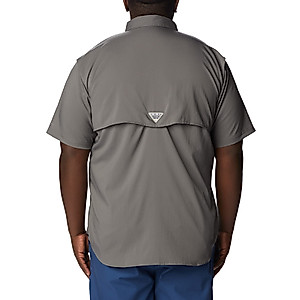 Columbia Men's Standard Blood and Guts IV Woven Short Sleeve, City Grey, XX-Large