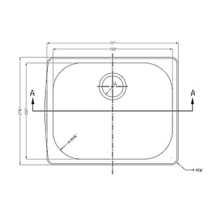 Dawn 3233 Top Mount Single Bowl Bar Sink, Polished Satin Finish