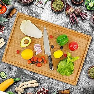 Extra Large XXXL Bamboo Cutting Board 24 x16 Inch,Largest Wooden Butcher Block for Turkey, Meat, Vegetables, BBQ, Over the Sink Chopping Board with Handle and Juice Groove