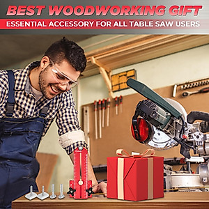 Saker Thin Rip Jig Table Saw Jig Guide, Making Repetitive Narrow Strip Cuts, Fit for 3/4" x 3/8" Slots, for Table Saw Band Saw Router Table