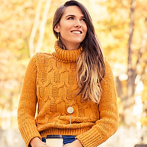 Hicarer 5 Pieces Tassel Long Necklaces for Women Knot Disk Tassel Statement Boho Sweater Chain Necklace Set (Chic Style)