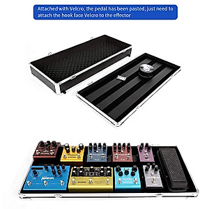 Ghost Fire Guitar Multi Effect Pedal Case 27.5x11.6x4.2in ，with Pedal Mounting Tape Fastener，Sturdy Locking Aluminum ，T series T-EC14