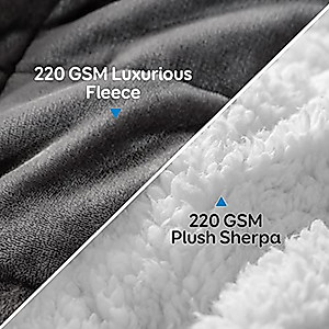 Cottonblue Weighted Blanket 20 lbs, Sherpa Fleece Weighted Blanket Queen Size for Adults, Soft Cozy Fuzzy Heavy Blanket 60 x 80 inches, Idea Gifts for Birthday Holiday