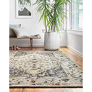 Loloi II Beatty Collection Traditional Oriental Area Rug, 2'-3" x 3'-9", LT. Blue/Blue