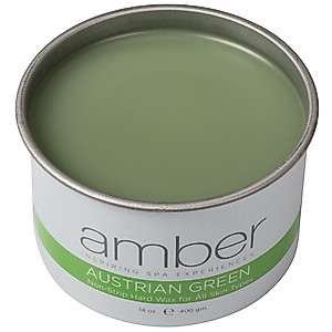 Amber Austrian Green Hard Wax Stripless Hair Removal Wax, 14 Ounce
