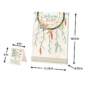 Lillian Rose Boho Baby Shower Guest Signing Canvas