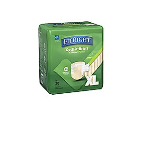 MEDLINE FITEXTRAXLG FITEXTRAXLGZ FitRight Extra Briefs (Pack of 20)