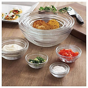 Duralex - Lys Stackable Clear Bowl 10,5 cm (4 1/8 in) Set Of 6