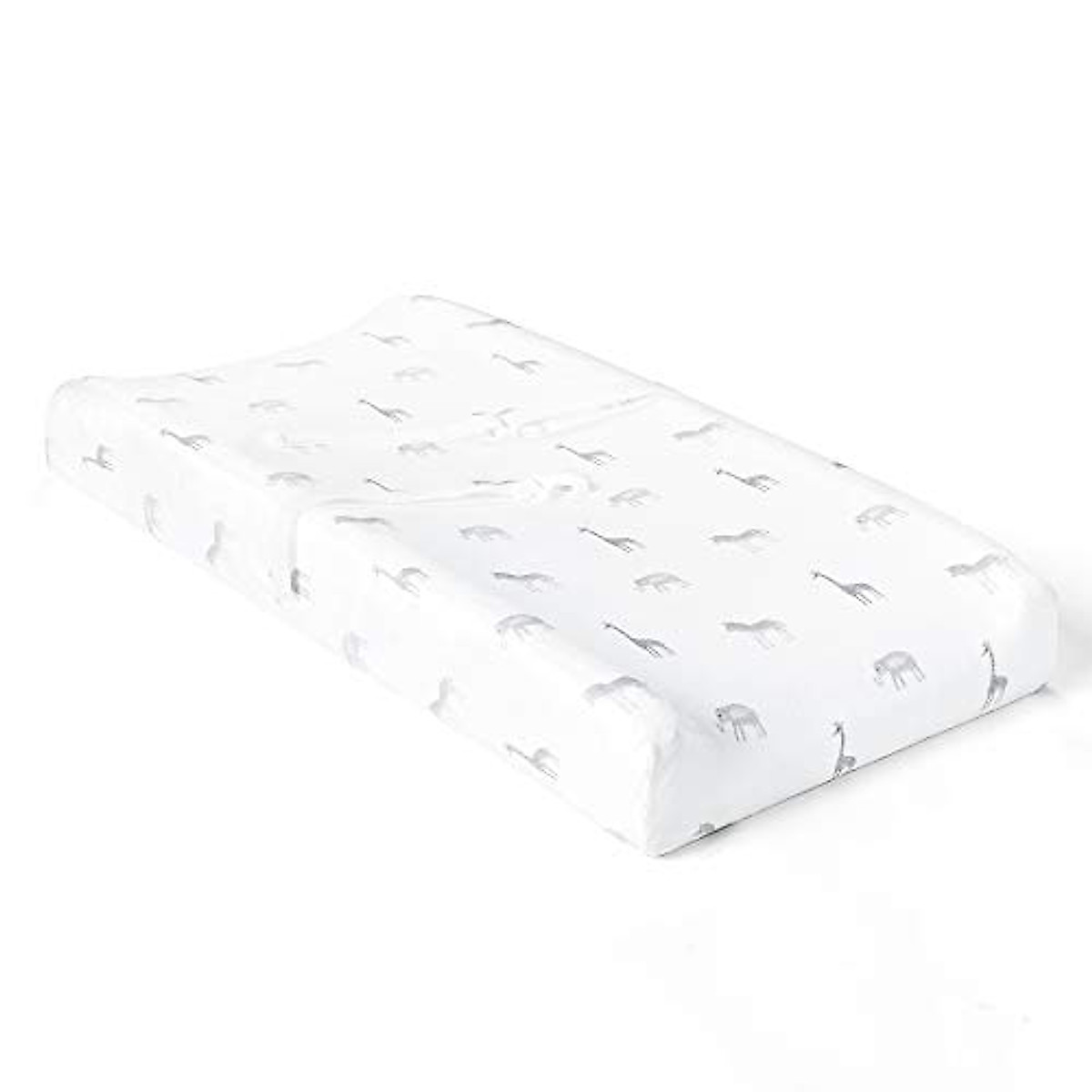 Lush Decor Baby Jungle Adventure Micro Mink 2 Pack Changing Pad Cover, Gray