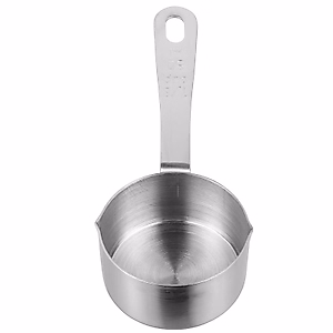 DOITOOL Steel Thickened Sauce Pan with Long Heatproof Handle Metal Milk Pan Kitchen Cookware for Milk Sauce Pasta Noodles Chocolate 80ml