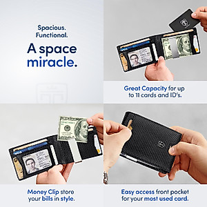 TRAVANDO Mens Slim Wallet with Money Clip AUSTIN RFID Blocking Bifold Credit Card Holder for Men with Gift Box