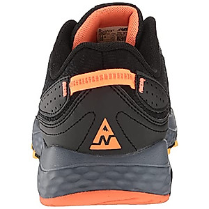 New Balance Men's 410 V7 Running Shoe, Black/Grey/Orange, 7.5