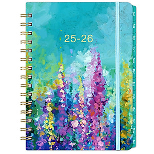 Planner 2023-2024 - Jul.2023 - Jun.2024, 2023-2024 Planner, Academic Planner 2023-2024, 2023-2024 Planner Weekly & Monthly with Tabs, 6.3" x 8.4", Hardcover + Back Pocket + Twin-Wire Binding, Daily Organizer - Oil Painting