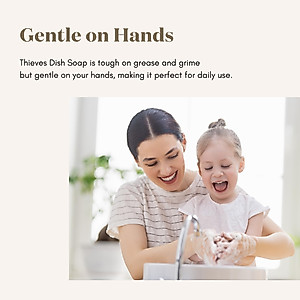 Young Living Thieves Essential Oil Infused Dish, 12fl.oz Bottles, Gentle on Hands, and has a Fresh, Citrus Scent, Soap Dispenser, Bathroom Accessories