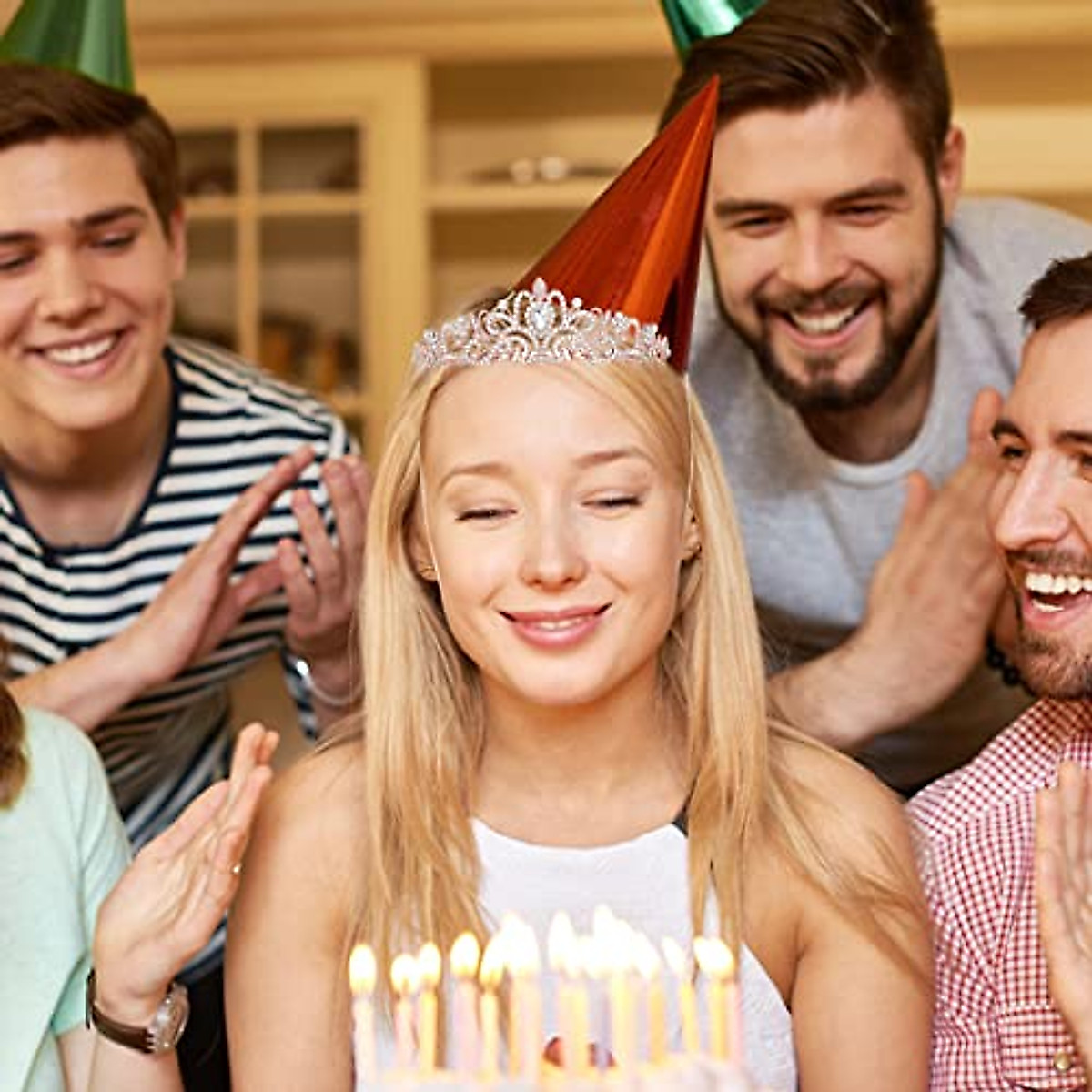 AOPRIE Birthday Crown for Women 30 & Fabulous Birthday Sash for Women Girls Rose Gold Birthday Tiara 30th Birthday Gifts Her Him Decoration for Women Princess Crown Rhinestone Headband Happy Birthday Accessories