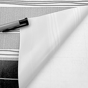 Yifely Black White Striped Furniture Paper Self-Adhesive Shelf Liner Countertop Sticker 17x118 Inches