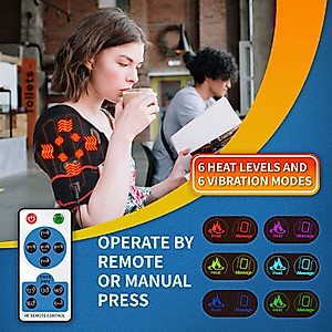 sticro Shoulder Heating Pad Massager for Pain Relief, Vibration Massage Heated Wrap Braces for Left Right Frozen Shoulder, Rotator Cuff Injury, Arthritis, Decent Gift for Men Women - XL/XXL