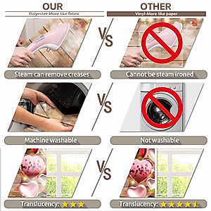 Swepuck 7x5ft Valentine's Day Photography Backdrop Wood Red Love Heart Background Wedding Bridal Shower Party Decorations Mother's Day Photo Banner