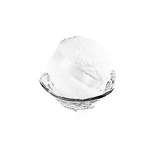Fancy Molded Glass Dish and Medium Fleece Powder Puff for Dusting Powder 5 Inch Diameter