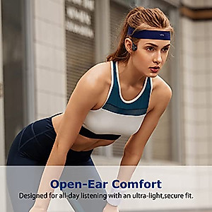 Bone Conduction Open-Ear Bluetooth Sport Headphones IPX8-Waterproof Swimming Wireless Earphones with Mic - MP3 Play Built-in 8G Memory Suitable for Swimming Surfing Cycling Skiing Running