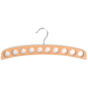 Birch Hardwood Scarf Organizer Holder Hanger 10 Holes