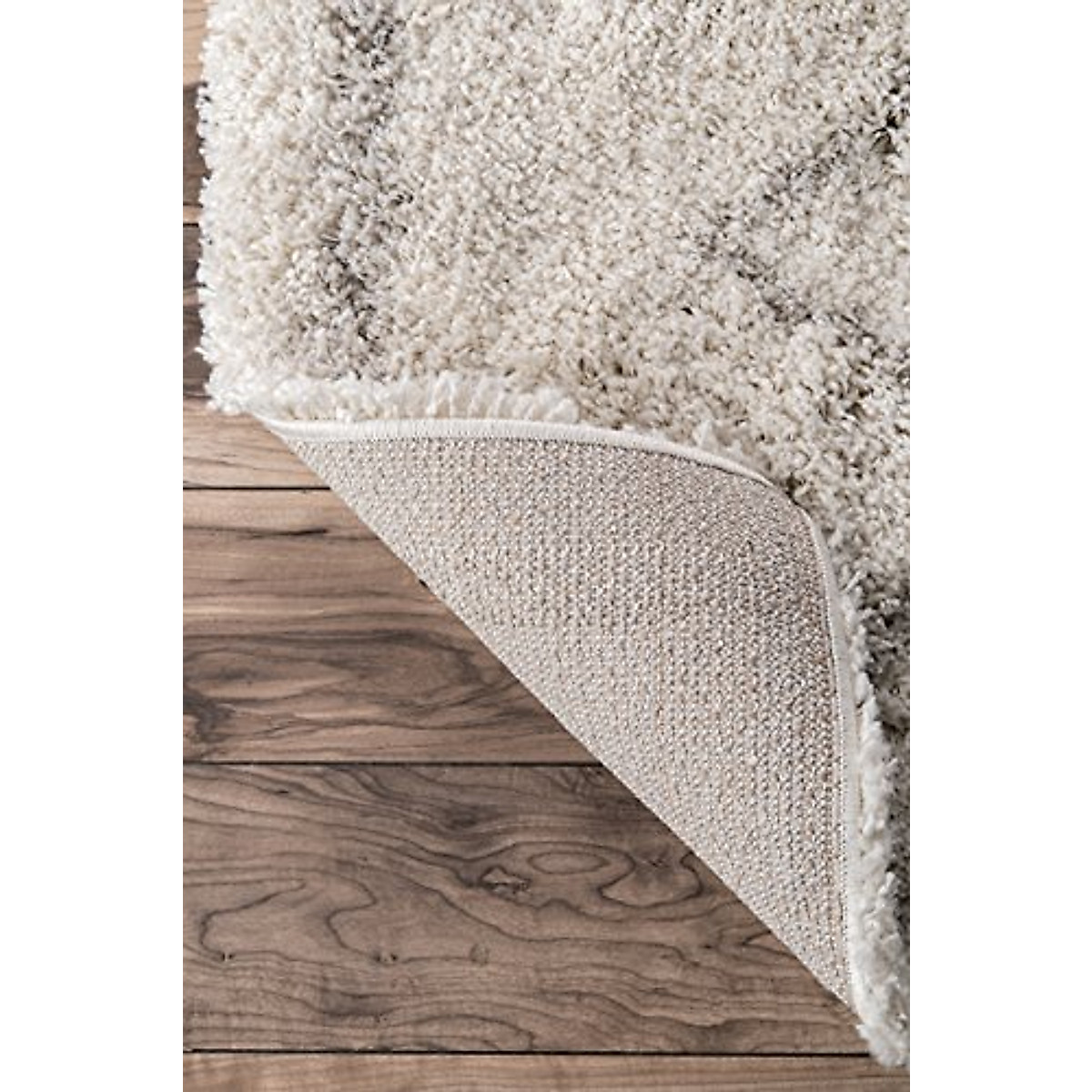 nuLOOM Edwin Trellis Shaggy Area Rug, 7' 6" x 9' 6", Natural