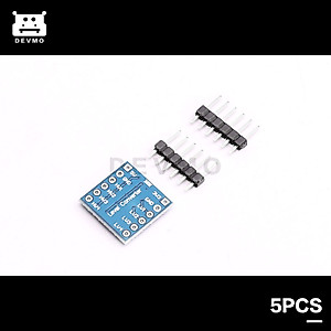 DEVMO 5PCS IIC I2C Logic Level Converter Bi-Directional Module 4 Channels 5V to 3.3V Shifter Compatible with Ar-duino