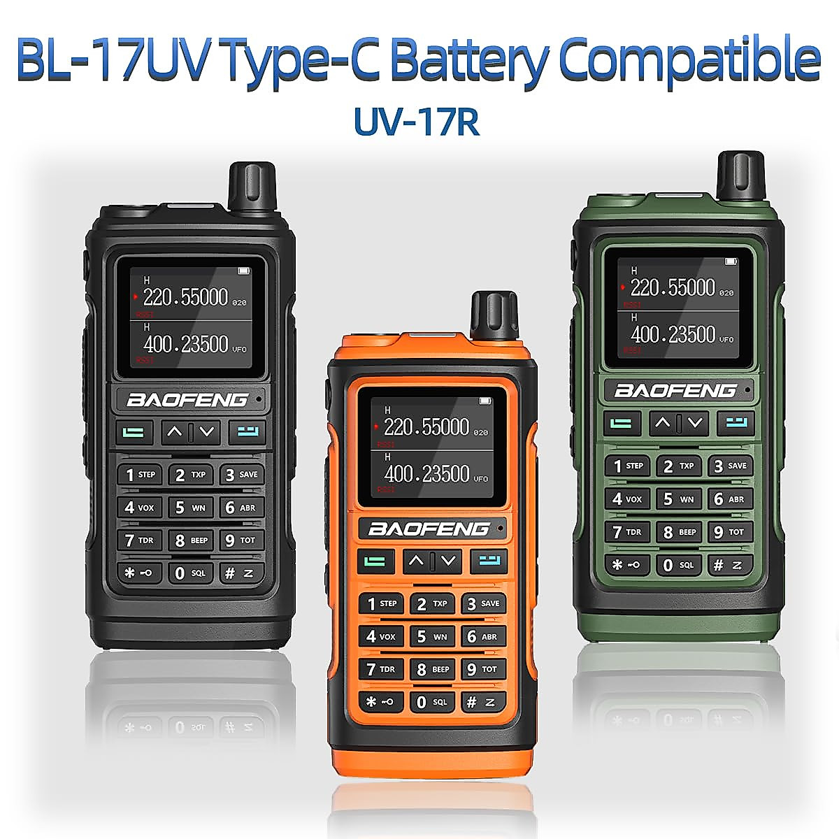 BAOFENG UV-17R Battery Li-ion 7.4V Replacement Two Way Radio Battery for UV-17 PRO V2,UV 17R Walkie Talkies
