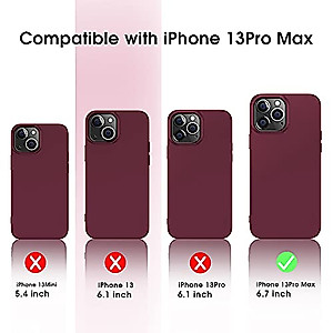 X-level Compatible iPhone 13 Pro max Case Slim Fit Ultra-Thin [Guardian Series] Soft TPU Matte Finish Coating Phone Cases Lightweight Back Cover Grip for iPhone 13 Pro max 6.7" (2021)-Wine red