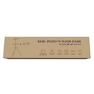 PUTORSEN Premium Wood Easel TV Stand, Adjustable TV Tripod Stand for 45-65 Inch LED LCD Screen, Swivel TV Floor Stand with Top TV Shelf and Magnetic Concealed Cable Management, Max Load 88lbs, Walnut