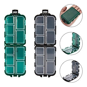 BESPORTBLE 2Pcs Box Storage Box Fishing Lure Storage case multiuse Tool Fishing Lure Compartment Fishing Supplies Fishing Bait Fishing Hook Storage Case Fishing Hook Box Multipurpose Plastic