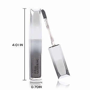 Kilshye Glitter Lipstick Matte Liquid Lipsticks Metallic Lip Glaze High Pigment Lipgloss Long Lasting Waterproof Lip Makeup for Women and Girls Pack of 1 (C- Silver 18)