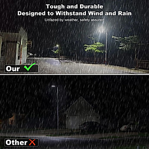 IOBZSM Solar Street Light 7000K 800000LM Auto On/Off Dusk to Dawn IP67 Waterproof Motion Sensor for Security & Outdoor Lighting (8000W-1Pack)