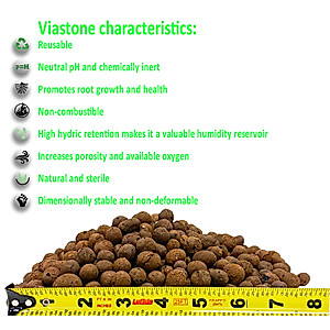 Viagrow Viastone, Expanded Clay Pebbles (2 Liter, 1 Pack)