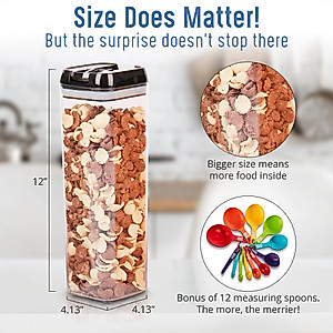 RedWoodBest Airtight Food Storage Containers Durable Food Containers to Keep Food Fresh – Tidy Your Kitchen Using Our Pantry Storage – Airtight Containers for Organizing - 3pc set