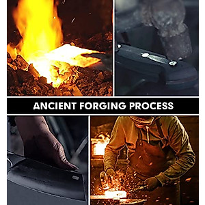 Cleaver Knife, ENOKING Meat Cleaver Hand Forged Serbian Chef Knife German High Carbon Stainless Steel Butcher Knife Vegetable Cleaver with Full Tang Handle for Home Kitchen and Restaurant, Ultra Sharp