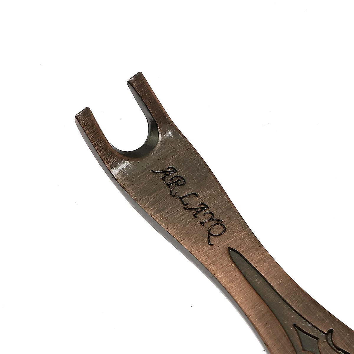 Maxmoral 1PC Acoustic Guitar Bridge Pins Puller Peg Remover Multifunction Guitar Peg Puller Bridge Pin Remover Extractor Removal Metal Handy Tool Kit Accessories, Red Bronze