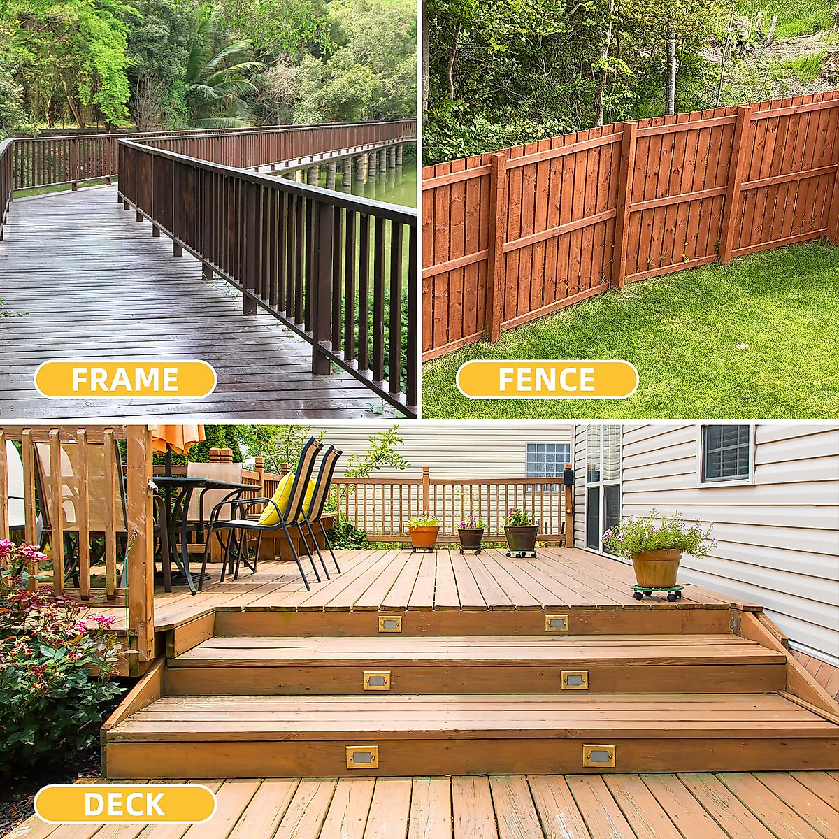 WELLOCKS Deck Screws 1-1/2", Wood Screws #8×1-1/2", Tan 204 PCS, Superior Rust Resistant, Epoxy Coated, Above 1000 Hour Salt Spray Coating T25 Torx Star Bit Included for Outdoor Wood Fence